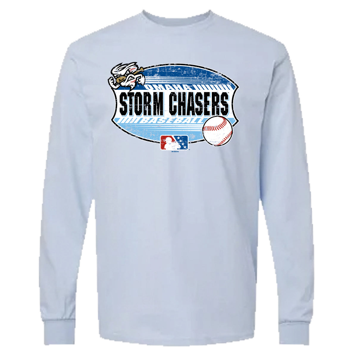 Omaha Storm Chasers Bimm Ridder Men's Halbert Light Blue LS Tee – Omaha ...