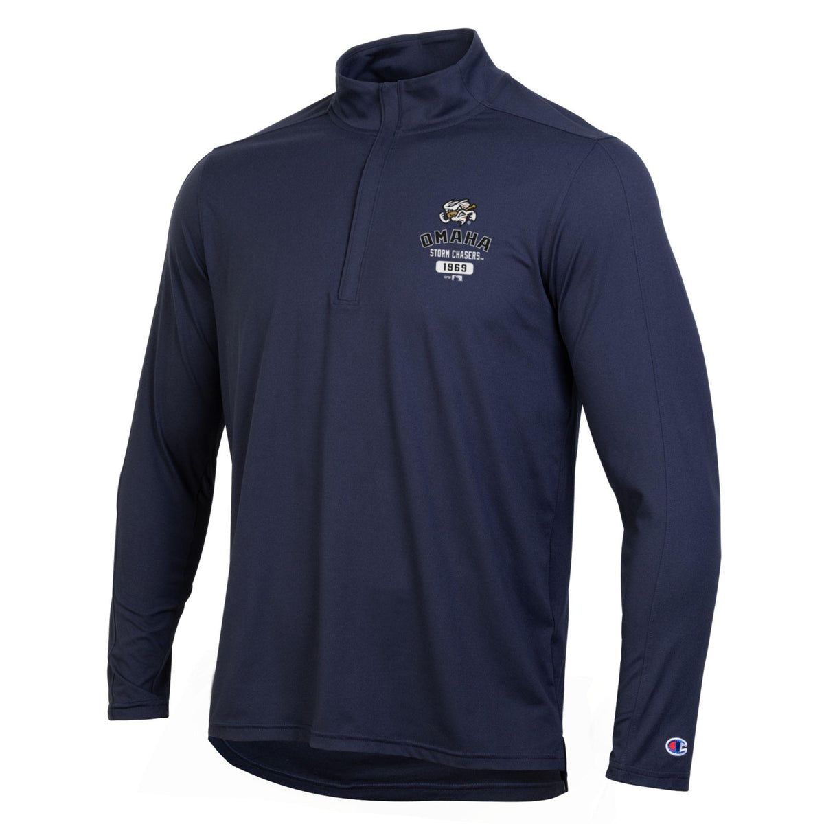 Omaha Storm Chasers Champion Men's Soft Touch Navy Quarter Zip – Omaha ...