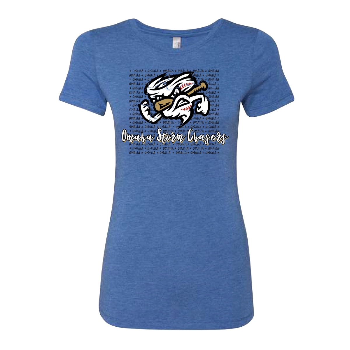Omaha Storm Chasers Bimm Ridder Women's Vintage Royal Kite Tri-Blend T ...