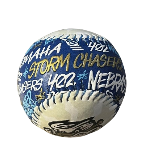 Omaha Storm Chasers Rawlings Royal/White Words Baseball – Omaha Storm ...